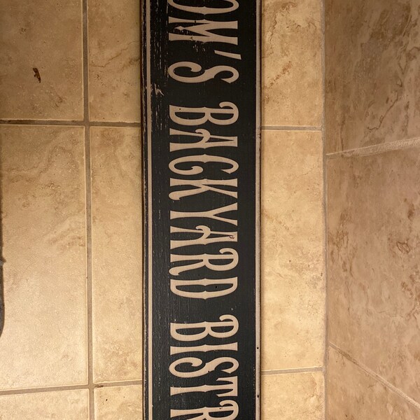 Custom Bistro & Brasserie Sign - Rustic Hand Made Vintage Wooden ...