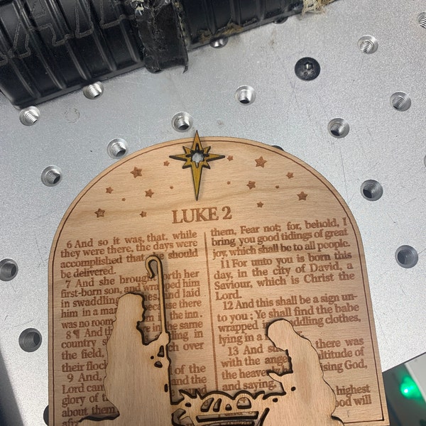 Stunning Luke 2 Bible Scripture Verses Nativity Christmas Ornament ...