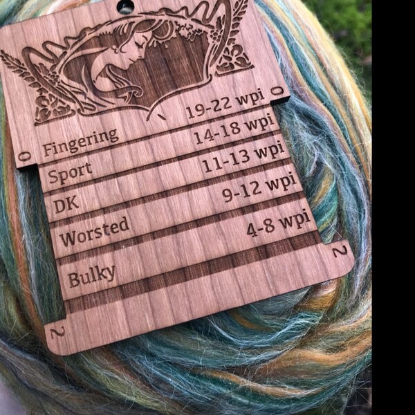 Spinners Control Card/ WPI Tool Cherry Veneer - Etsy