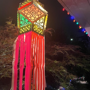 Large No Assembly Foldable Reusable Diwali Paper Lantern Akash Kandil ...