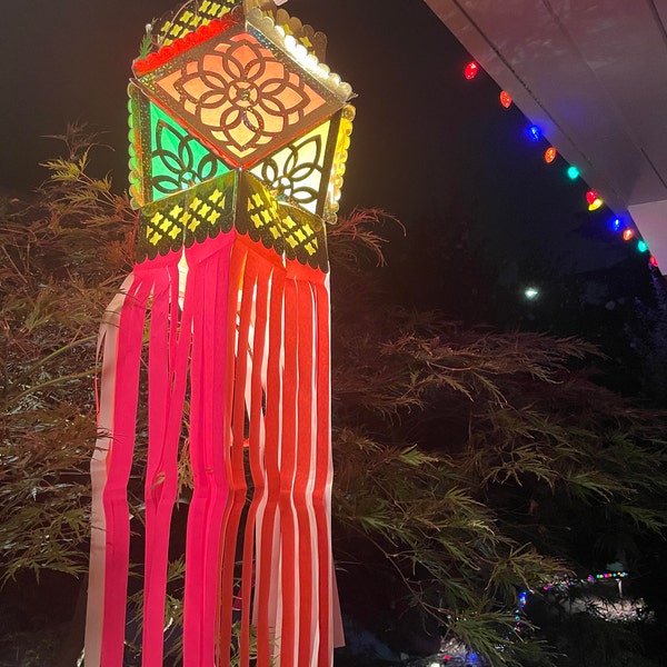 Large No Assembly Foldable Reusable Diwali Paper Lantern Akash Aakash ...