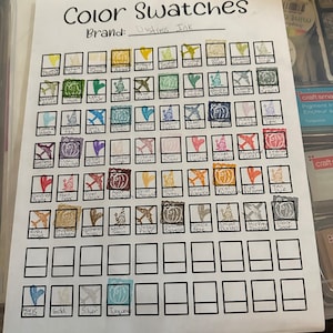 Create Your Own Color Palette Template Color Swatch Template DIY Color ...