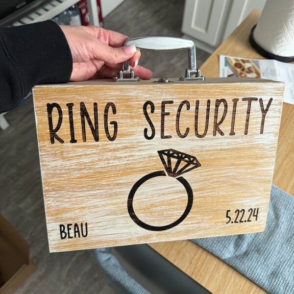 FREE SHIPPING - Custom Ring Security Boxes - Option to Personalize - Etsy