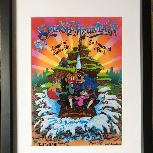 Splash Mountain Print - Disney Print, Disney Ride Print, Vintage Disney ...