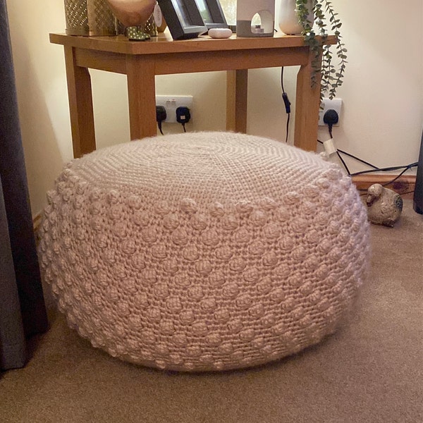 CROCHET PATTERN Diy Tutorial XL Large Crochet Pouf Poof, Ottoman ...