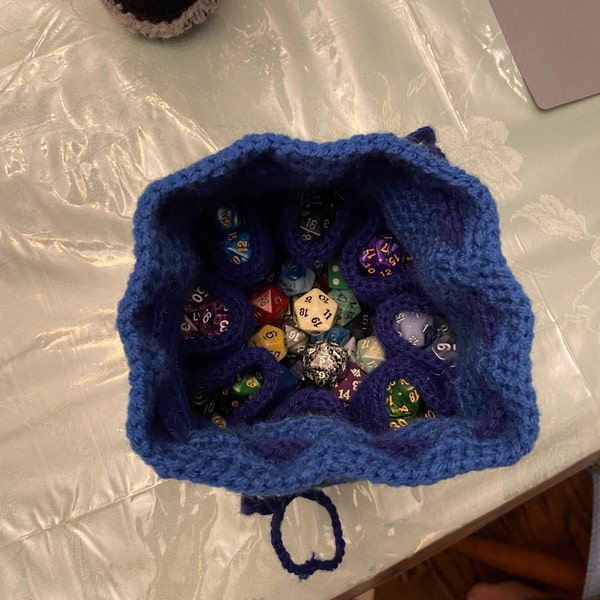 8 Pocket Dice Bag Crochet Pattern, Dnd Dice Pouch With Multi Pocket ...