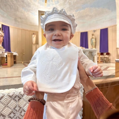 Baby Baptism Bib, Baptism Bib, Christening Bib, Christening Keepsake ...