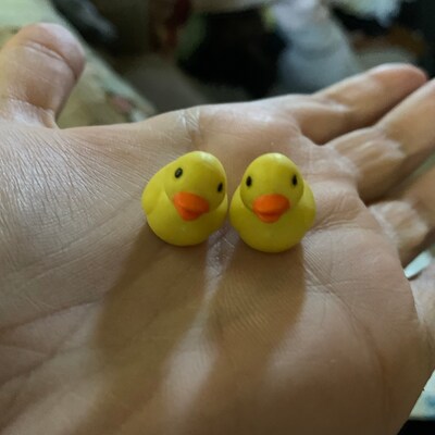MINIATURE RUBBER DUCK Ducky Duckies Micro Minis Tiny Dollhouse Fairy ...