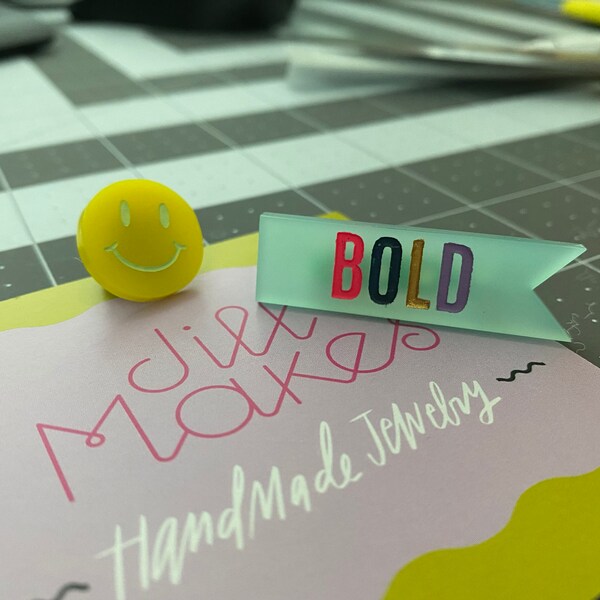 Custom Name or Word Pin, Colorful Pin, Be Kind Pin, Brooch ...