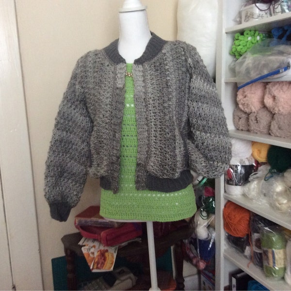 Crochet Pattern Bomber Jacket Pattern PDF Download - Etsy