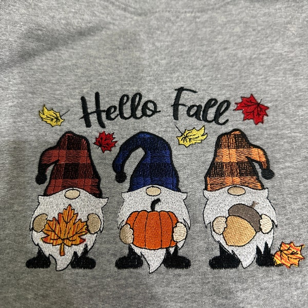 Fall Gnomes Embroidery Design, Autumn Embroidery, 4 Sizes, Instant ...
