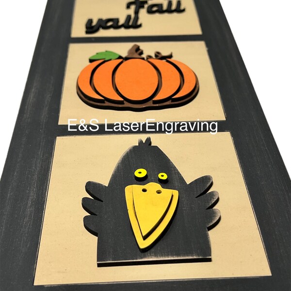 Laser SVG Cut File Instant Digital Download 3D 6 MM Material Fall ...
