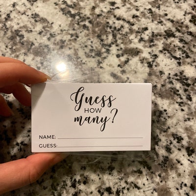 Guess How Many Cards Guessing Game Card Printed and Shipped to You for ...
