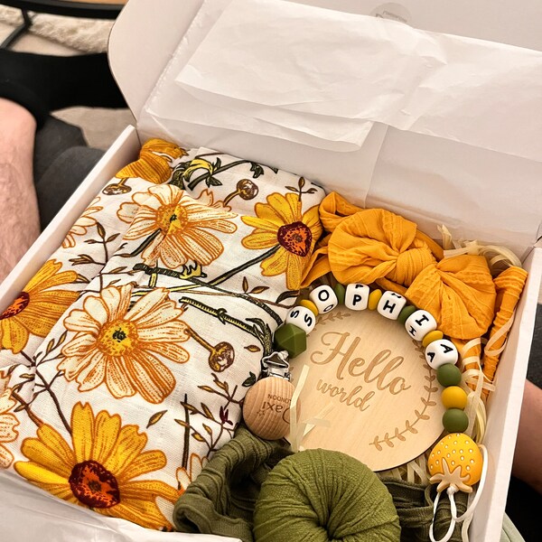 Baby Girl Hamper / Personalised Baby Gift / Baby Shower Gift / Nappy ...