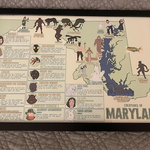 Georgia Art Print: Cryptids and Creatures of Georgia - Etsy