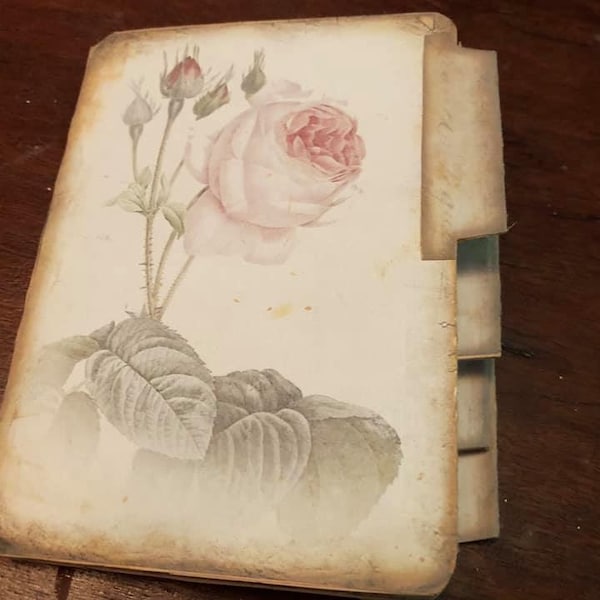 Rose, Tag, Folder, Booklet, Antique, Junk Journal Kit, Ephemera, Junk ...
