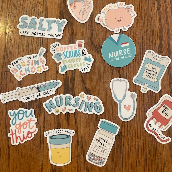Nursing Sticker Bundle (14 Stickers) - Etsy