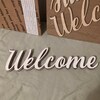Custom Script Unfinished Wood Sign Laser Cut Letters Hanging Wall Decor ...