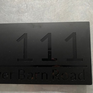 Modern Door Numbers, Custom Matt Black Acrylic House Numbers for Hotel ...