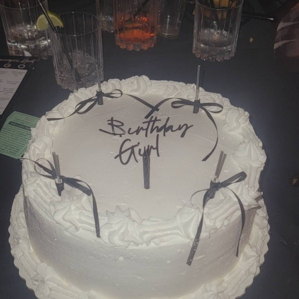 Custom Flat Lay Cake Topper Heart Cake Topper Birthday Cake Charm ...