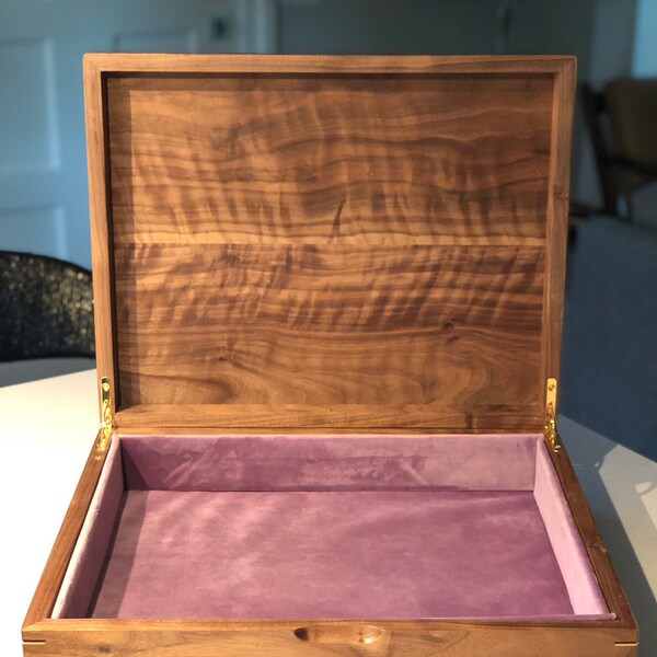 Classic Walnut Lap Desk, Wood Writing Slope, Wood Writing Box, Large ...