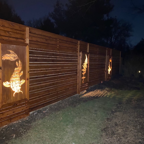Metal Privacy Screens | Koi Fish Art | Decorative Screens | Oversize ...