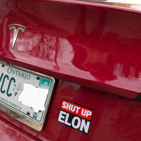Anti Elon Tesla Club Car Bumper Sticker Decal Tesla Regret Musk Is