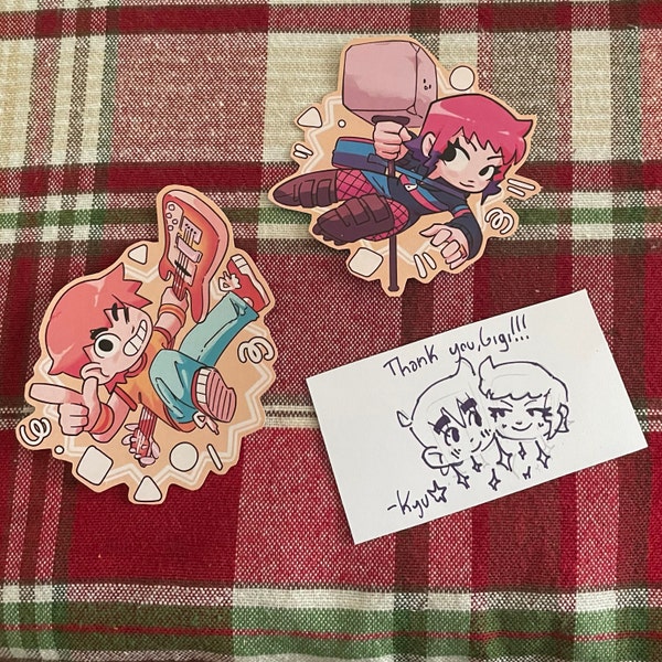 Scott Pilgrim Stickers - Scott Pilgrim, Ramona Flowers, Knives Chau ...