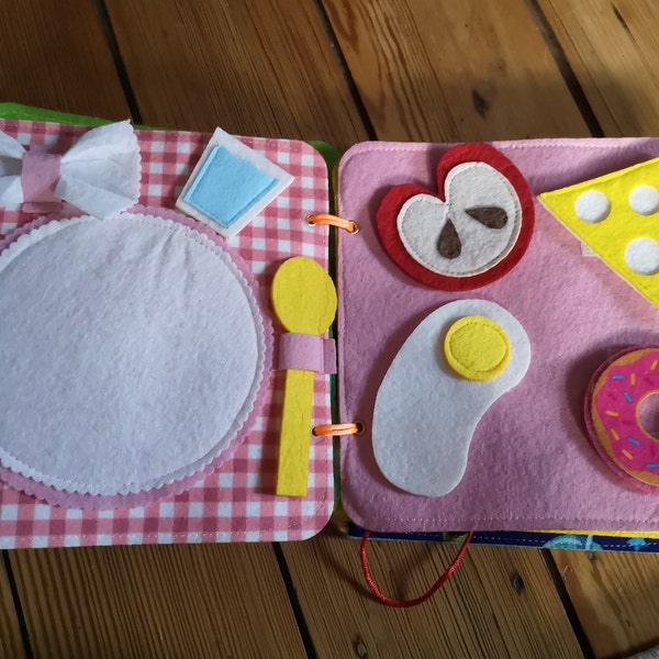 Quiet Book Toddler, Busy Book, Felt Montessori Book, Activity Sensory ...