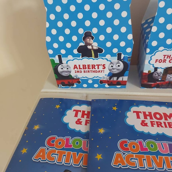 Thomas Tank Engine Childrens Party Box Gift Bag Favour - Etsy