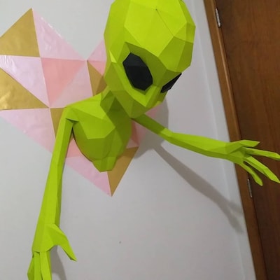 PAPERCRAFT 3D WALL DECOR Alien, Printable Pdf Template Pattern, Xxl Diy ...