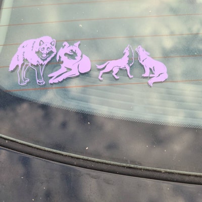 Wolf Pack Car Decal, Wolves Laptop Decal, Stick Family Decal, Wolf ...