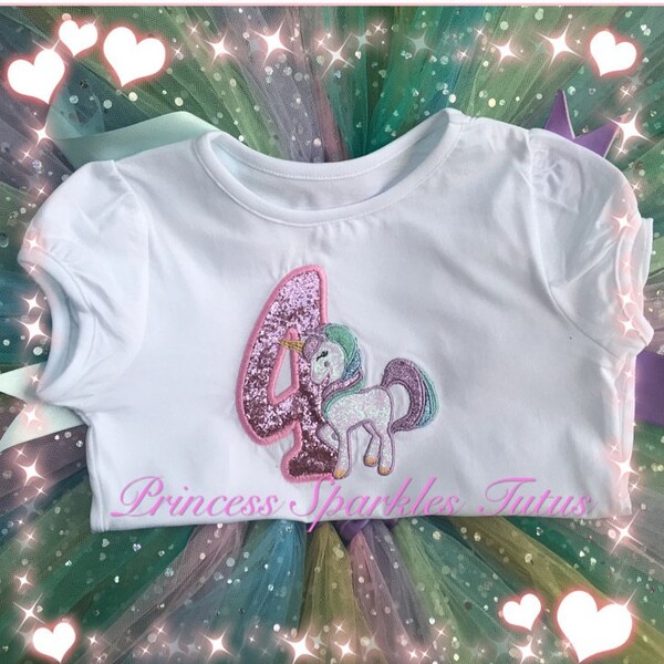 All Numbers Unicorn Birthday Embroidery Design, All Numbers for ...