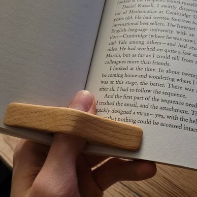 Buch-Seitenhalter aus Holz Made in Berlin Thumb Thing Wood, Lesezubehör ...