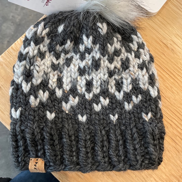 SEA to SKY TOQUE, Knitting Pattern in 5 Sizes, Knit Hat Pattern, Super ...