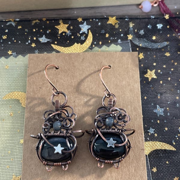 Cauldron Earrings, Wire Cauldron Earrings, Halloween Jewelry, Fall ...