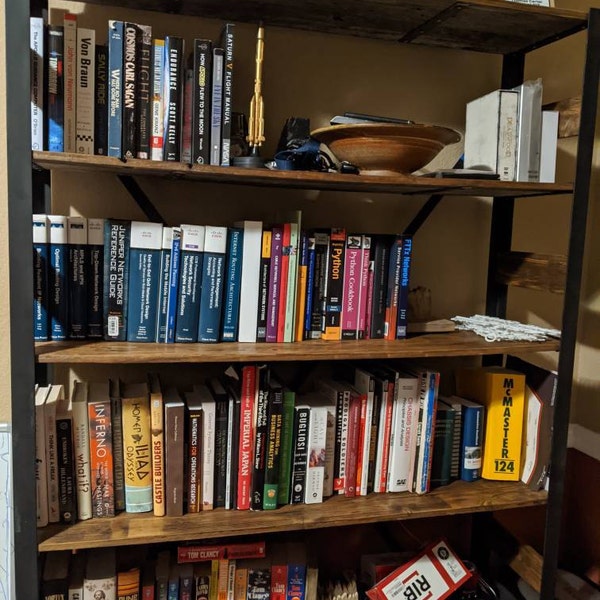 Industrial Reclaimed Wood Bookcase Handmade, Book Shelf - "the Watson ...