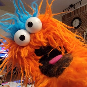 Orange Shaggy Chin Pro Monster Hand Puppet - Etsy