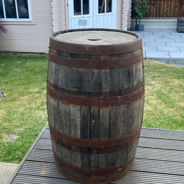 GRADE A* Solid Oak WHOLE Whisky Barrel - Etsy UK