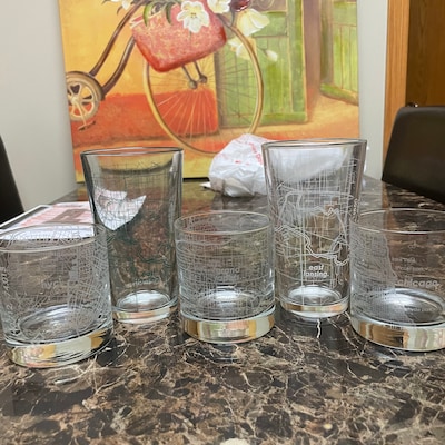 Chicago City Map Rocks Glass Engraved Whiskey Glass 11oz Etched Bourbon ...