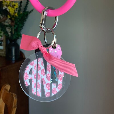 Monogram Key Chain 2 Inch - Etsy