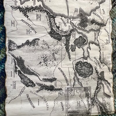 Map of Dinotopia on Handmade Scroll, Land Apart From Time Map, the ...