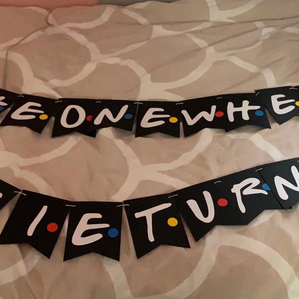 Personalized Friends Birthday Banner, the One Where Banner, Tv Show ...