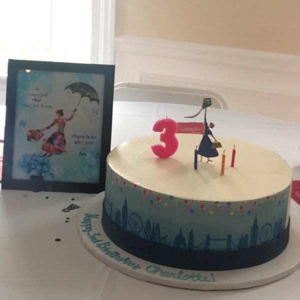 Blue London Skyline Edible Cake Wrap or Kite Cake Topper - Etsy