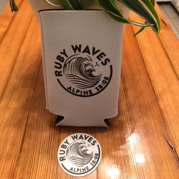 Alpine Ruby Waves Sticker - Etsy