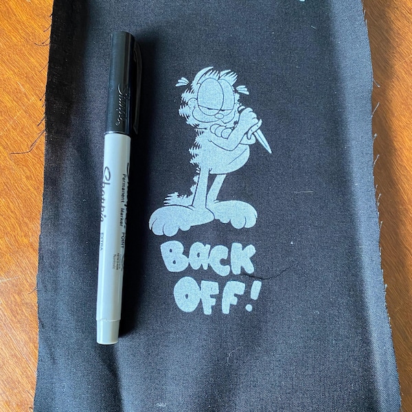 BACK OFF PATCH Sure Why Not Use This Amusing Cartoon Cat as an Icon for ...