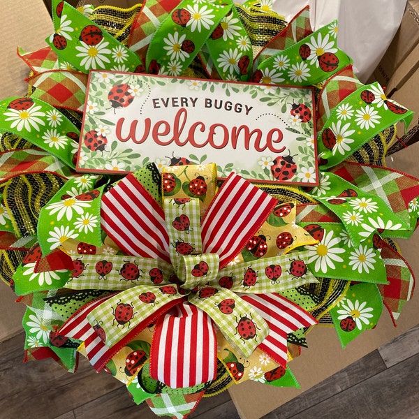 Happy Birthday Bow for Front Door, Rainbow Bow, Lantern Bow, Wreath Bow ...