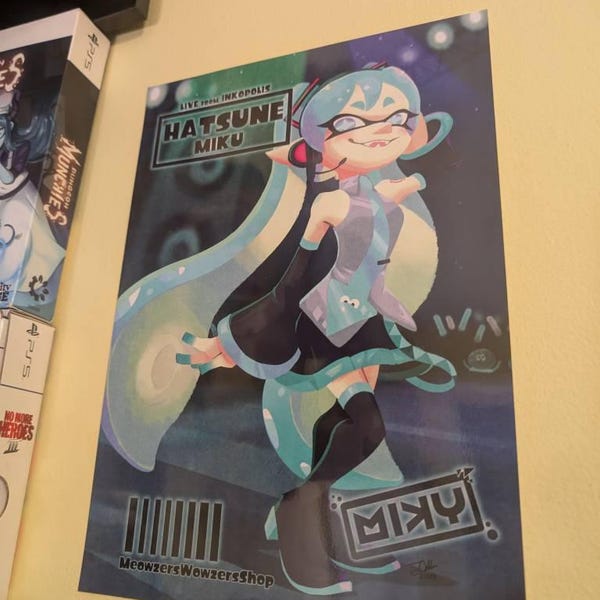 Hatsune Miku Splatoon Print - Etsy