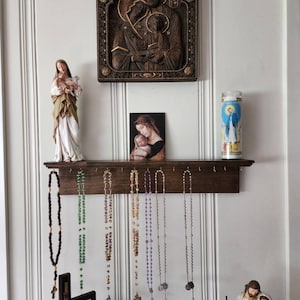 Rosary Shelf / Holy Cards / Icons / Statues - Etsy