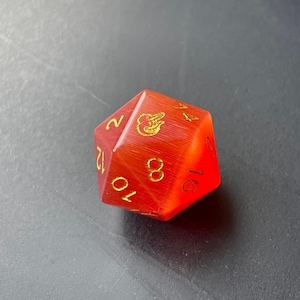 Natural Gemstone D6 Die-engraved D6 Dice-dungeons and Dragons | Etsy
